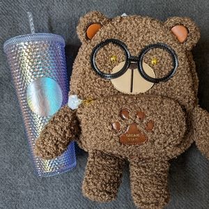 cream bear | Bags | Brown Bear Plush Mini Backpack Bnwt | Poshmark